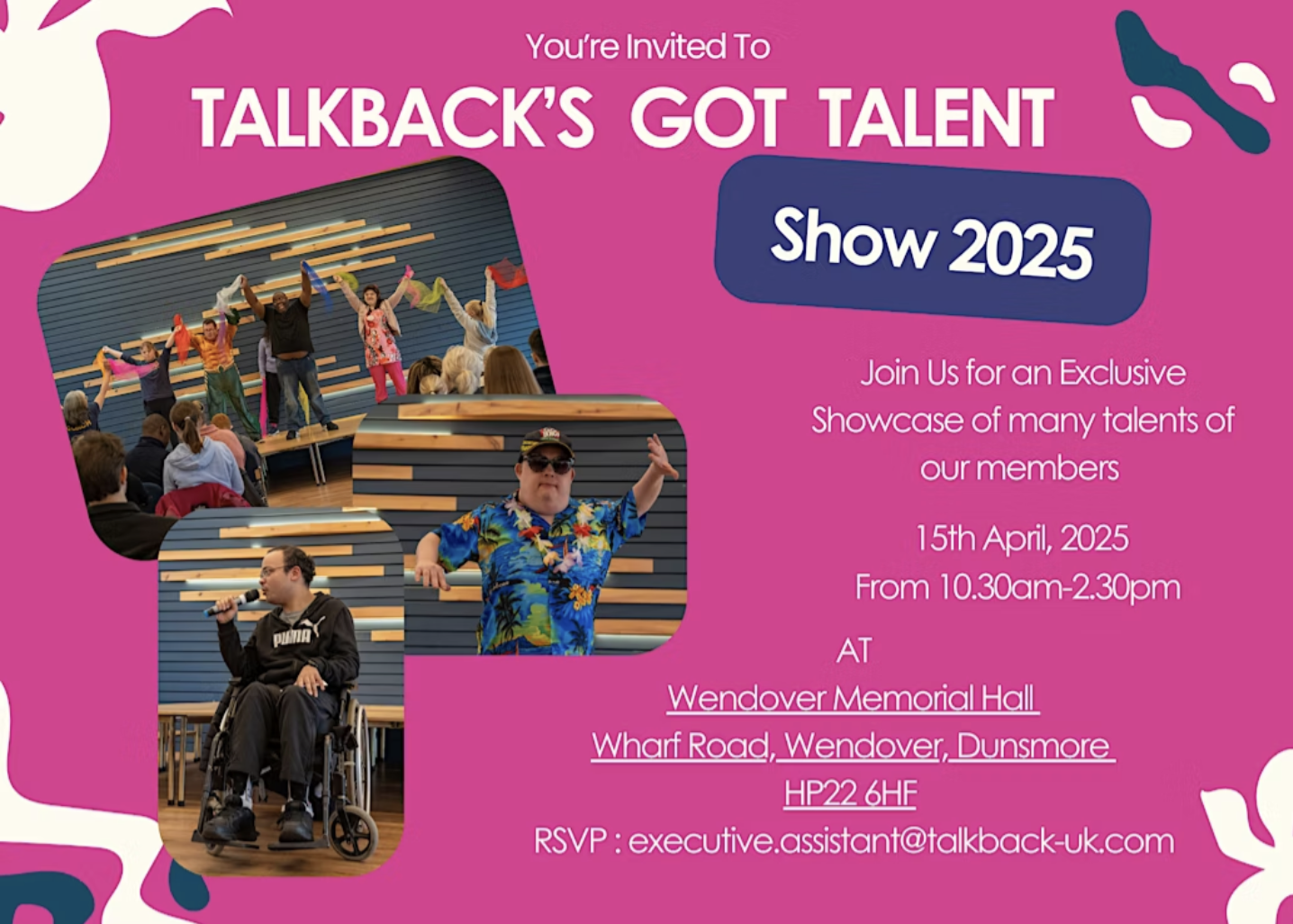 Join us for Talkback's Got Talent! - Talkback