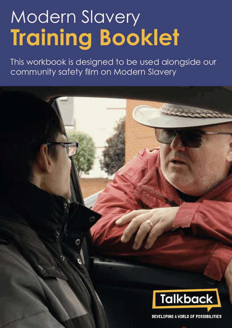 Modern Slavery Video and Training Booklet | Talkback